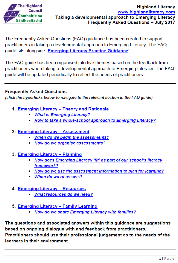 Taking a developmental approach to Emerging Literacy in Primary 1 (P1 ...