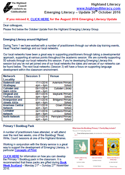 Emerging Literacy – October 2016 Update | HIGHLAND LITERACY