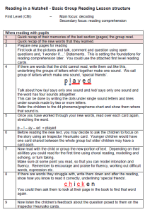 Reading and Spelling: In a Nutshell | HIGHLAND LITERACY