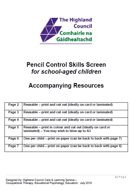 Emerging Literacy – Pencil Control Skills | HIGHLAND LITERACY