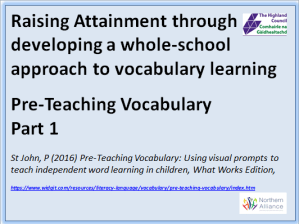 Pre-Teaching Vocabulary | HIGHLAND LITERACY