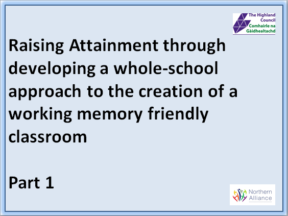Supporting Working Memory | HIGHLAND LITERACY
