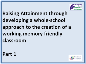 Supporting Working Memory | HIGHLAND LITERACY